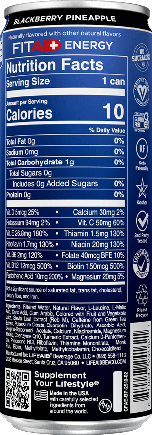 FITAID Energy Blackberry Pineapple | Naturally Sweetened