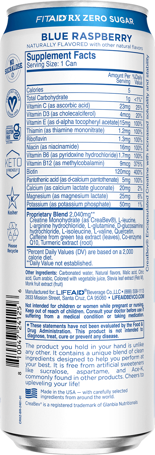FITAID RX ZERO® Blue Raspberry 12ct